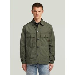 G-Star Raw Langarmshirt G-STAR "Mosa Overshirt", Herren, Gr. M, gr&uuml;n (combat), Obermaterial: 100% Baumwolle, Shirts Langarmshirt