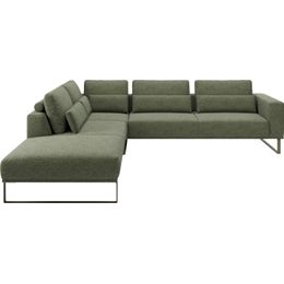 Ecksofa Musterring "JUSTB PM100, stilvoller Lounge-Komfort von Musterring", oliv, B:308cm H:88cm T:290cm, 100% Polyester, Sofas, Ecksofa, Kollektion Bettina Zimmermann, optionaler Sitzvorzug & Fu&szlig;-Auswahl