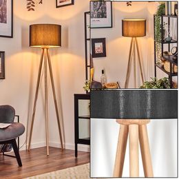hofstein Soungou Stehleuchte 38 cm Holz hell, Wei&szlig;, 1-flammig