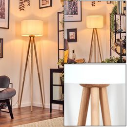 hofstein Soungou Stehleuchte 38 cm Holz hell, Wei&szlig;, 1-flammig