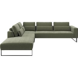 Ecksofa Musterring "JUSTB PM100, stilvoller Lounge-Komfort von Musterring", turtle, B:308cm H:88cm T:290cm, 85% Polyester, 15% Viskose, Sofas, Ecksofa, Kollektion Bettina Zimmermann, optionaler Sitzvorzug & Fu&szlig;-Auswahl