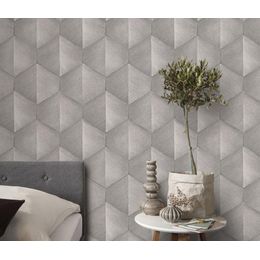 Vliestapete FASHION FOR WALLS "Prisma", grau (taupe), B:0,53m L:10,05m, Tapeten, Phthalate frei