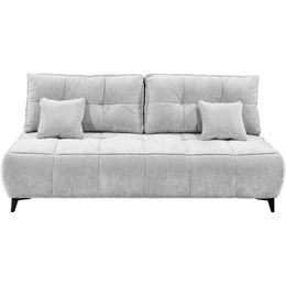 Schlafsofa ED EXCITING DESIGN, silber, 100% Polyester, Sofas, Schlafsofa