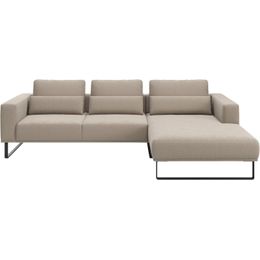 Ecksofa Musterring "JUSTB PM100, stilvoller Lounge-Komfort von Musterring", beige (taupe), B:292cm H:88cm T:185cm, 85% Polyester, 15% Viskose, Sofas, Ecksofa, Kollektion Bettina Zimmermann, optionaler Sitzvorzug & Fu&szlig;-Auswahl