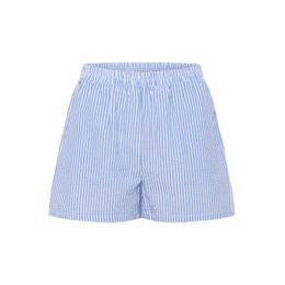 Shorts Saint Tropez "Shorts ElmikoSZ", Damen, Gr. XL, N-Gr, blau (chambray blau wei&szlig; stripe), Obermaterial: 100% Baumwolle CO., Hosen Shorts