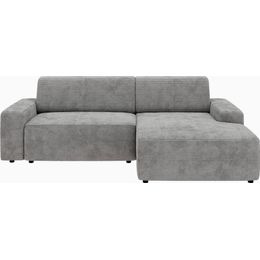 Ecksofa Trendmanufaktur "Wien, wahlweise mit Sitzvorschub und Bettkasten, Breite 246 cm", betongrau, B:246cm H:73cm T:162cm, 92%Polyester, 8%Polyamide, Sofas, Ecksofa, L-Form, in trendigem Cordstoff
