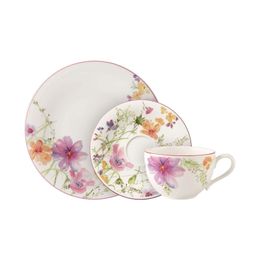 Villeroy & Boch Geschirr-Set VILLEROY & BOCH "Kaffeeservice Mariefleur Basic 18er Set bunt", bunt, 18, Porzellan, Geschirr-Sets, Geschirr-Set, Sp&uuml;lmaschinengeeignet, Mikrowellenfest