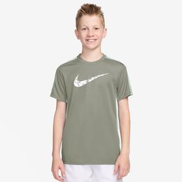 T-Shirt Nike "B NK DF TRPHY23 SS TOP HBR", M&auml;dchen, Gr. XS, spruce fog, b, Jersey, Obermaterial: 100% Polyester, normal, Rundhals, Shirts T-Shirt, f&uuml;r Kinder, Kurzarm, f&uuml;r Fitness, sportlicher Stil, Rundhals