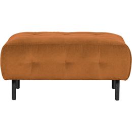 Hocker Woood "Lloyd mit Loma-Velvetbezug mit Metallgestell, B 90 x T 90 x H 45 cm", braun (zimt), B:90cm H:45cm T:90cm, Hocker, Hocker, Maximale Verschlei&szlig;festigkeit, Pfleiglicht, einfach zu montieren