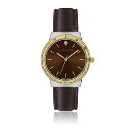 Quarzuhr ISABELLA FORD "FH2-S038G", braun, Armbanduhren, Damen, Quarzuhr