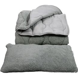 Microfaserkissen OTTO HOME "Elvia, Teddy Pl&uuml;sch Kissen", grau (anthrazit), B:40cm L:80cm, Bezug: 100% Polyester. F&uuml;llung: 100% Polyester, Kopfkissen, in 40x80 & 80x80 cm erh&auml;ltlich