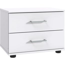 Nachtkommode wimex "Taiga", wei&szlig;, B:52cm H:40cm T:38cm, Holzwerkstoff, Sideboards, mit 2 Schubladen, 52cm breit