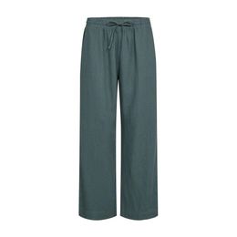 7/8-Hose Freequent "FQLAVA-ANKLE-PA", Damen, Gr. L, N-Gr, schwarz forest, Web, Obermaterial: 55% Leinen, 45% Viskose, 7/8-L&auml;nge, Hosen 7/8-Hose, aus Leinen und mit Kordelzug