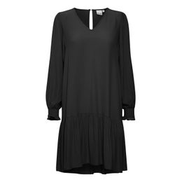 Midikleid Ichi "Kleid IHCALOVA", Damen, Gr. 36, N-Gr, schwarz, Obermaterial: 100% Viskose CV., Kleider Midikleid