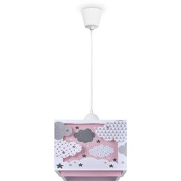 Paco Home Pendelleuchte "GRETA", wei&szlig; (rosa), 1, H: 32cm, Leuchten, Pendelleuchte
