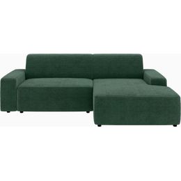 Ecksofa Trendmanufaktur "Wien, wahlweise mit Sitzvorschub und Bettkasten, Breite 246 cm", dunkelgr&uuml;n, B:246cm H:73cm T:162cm, 92%Polyester, 8%Polyamide, Sofas, Ecksofa, L-Form, in trendigem Cordstoff