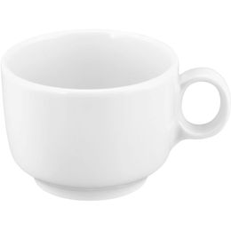 Tasse Seltmann Weiden "Sento Home", wei&szlig;, unifarben, B:11cm H:6,2cm &Oslash;:8,4cm, Porzellan, Trinkgef&auml;&szlig;e, Tasse, Kaffeetasse mit Henkel, 230 ml