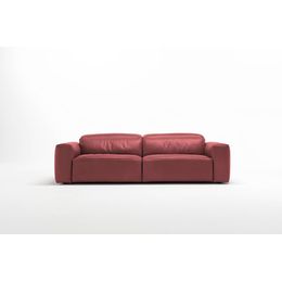 2,5-Sitzer Egoitaliano "Beverly, Designsofa mit erstklassigem Sitzkomfort und tollen Details", rot (kirschrot), B:242cm H:95cm T:109cm, Sofas, Breite 242 cm, verstellbare Kopfteile