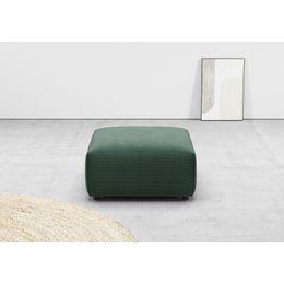 Hocker Home Affaire "Glimminge auch in Breitcord, Feincord und Easy care-Bezug", gr&uuml;n, H:71cm T:80cm, 95% Polyester, 5% Nylon, Hocker, Hocker, passend zur Serie "Glimminge"