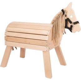 Holzpferd Small Foot "kompakt", beige (natur), Stehtiere, KinderB:41cm H:70cm L:79cm, B:41cm H:70cm L:79cm