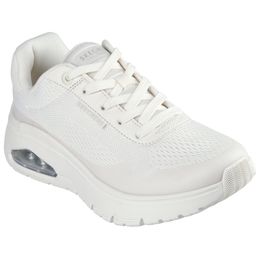 Sneaker Skechers "UNO FLEX-UNO FRESH ONE", Damen, Gr. 41, wei&szlig; (sanftes wei&szlig;), Lederimitat, Textil, Schuhe Sneaker, Neon Schuh, Sneaker, Keilsneaker mit Plateausohle