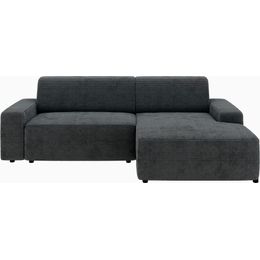 Ecksofa Trendmanufaktur "Wien, wahlweise mit Sitzvorschub und Bettkasten, Breite 246 cm", dunkelgrau, B:246cm H:73cm T:162cm, 92%Polyester, 8%Polyamide, Sofas, Ecksofa, L-Form, in trendigem Cordstoff