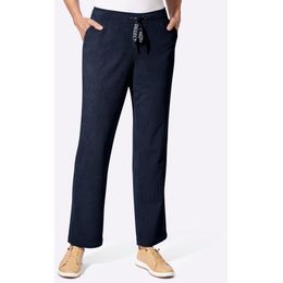 Cordhose Casual Looks, Damen, Gr. 54, Normalgr&ouml;&szlig;en, marine, 100% Polyester, unifarben, Hosen Cordhose