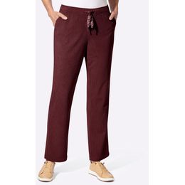 Cordhose Casual Looks, Damen, Gr. 54, Normalgr&ouml;&szlig;en, bordeaux, 100% Polyester, unifarben, Hosen Cordhose