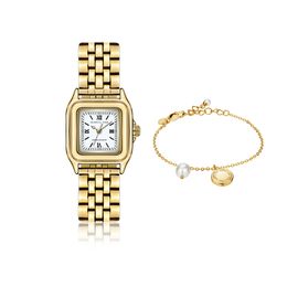 Quarzuhr ISABELLA FORD "SFI3-1", gold, Armbanduhren, Damen, Quarzuhr