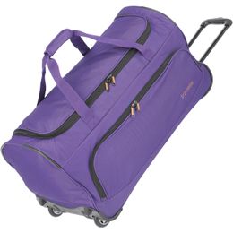 Reisetasche Travelite "Basics Fresh 71 cm Duffle Bag mit Rollen", Gr. B/H/T: 71cm x 36cm x 35cm, lila, Polyester, Taschen Reisetasche, gro&szlig;e Duffle Bag aus strapazierf&auml;higem Material, ideal als Reisegep&auml;ck