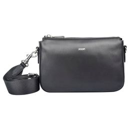 JOOP! Umh&auml;ngetasche JOOP "sofisticato 1.0 jasmina shoulderbag shz", Damen, Gr. B/H/T: 24cm x 15cm x 6cm, schwarz, Leder, unifarben, Taschen Umh&auml;ngetasche, Damen Handtasche, Schultertasche mit Logopr&auml;gung