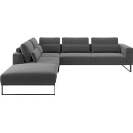 Ecksofa Musterring "JUSTB PM100, stilvoller Lounge-Komfort von Musterring", grau, B:308cm H:88cm T:290cm, 100% Polyester, Sofas, Ecksofa, Kollektion Bettina Zimmermann, optionaler Sitzvorzug & Fu&szlig;-Auswahl