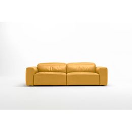 2,5-Sitzer Egoitaliano "Beverly, Designsofa mit erstklassigem Sitzkomfort und tollen Details", gelb, B:242cm H:95cm T:109cm, Sofas, Breite 242 cm, verstellbare Kopfteile