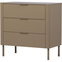 Sideboard Woood "Gunnar FSC-Mix Massivkiefer mit D&auml;mpfung Funktion, 94 x 52 x 93 cm", schlamm, B:94cm H:93cm T:52cm, FSC-zertifiziertes Massivholz, Sideboards, Sideboard, Abgerundete Ecken, Tragkraft 15 kg pro Schublade, einfach zu montieren