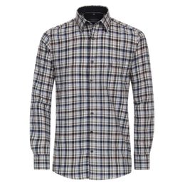 Langarmhemd Casamoda "Casamoda Freizeithemd kariert", Herren, Gr. M, Normalgr&ouml;&szlig;en, blau (dunkelblau), 100% Baumwolle, kariert, comfort fit, Hemden