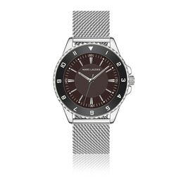 Quarzuhr MARC LAUDER "MF2-B010S", silber, Armbanduhren, Herren, Quarzuhr