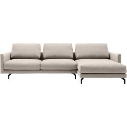 Ecksofa "CR.414, Designecksofa, Polsterecke, Breite 300cm, L-Form", beige (graubeige, natur), B:280cm H:91cm T:172cm, CREATION BY ROLF BENZ, Sofas, Ecksofa, wahlweise aus feinstem Rindsleder oder hochwertigem Chenille