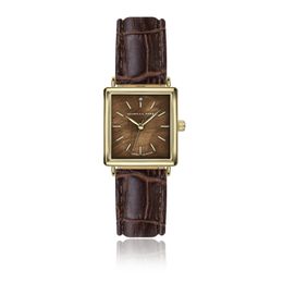 Quarzuhr ISABELLA FORD "FG1-S088G", braun croco, Armbanduhren, Damen, Quarzuhr