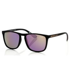 Sonnenbrille Superdry "Modell 996059", Herren, schwarz, lila, matt, Sonnenbrillen Sonnenbrille, Form Karree/Eckig, Logoschriftzug auf B&uuml;gel, Injectionfassung