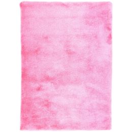 Hochflor-Teppich CarpetFine "Breeze", rosa, B:200cm H:45mm L:290cm, Polyester, Teppiche, besonders weich mit leichtem Glanz Garn, Wohnzimmer