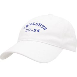 Baseball Cap Chillouts "Woodland Hat", Herren, wei&szlig;, Baumwolle, unifarben mit Farbeinsatz, Caps, mit Chillouts-Stickerei im Vintage-Stil