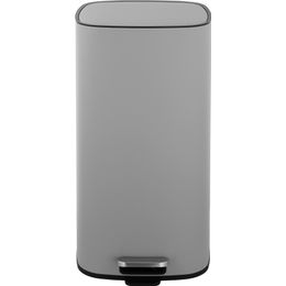 M&uuml;lleimer OTTO HOME "Keenna, Soft Close, mit verstecktem Griff", grau, B:31,6cm H:61,1cm T:36,6cm, Edelstahl, M&uuml;lleimer, M&uuml;lleimer, Treteimer f&uuml;r K&uuml;che oder Bad, Abfalleimer mit Deckel