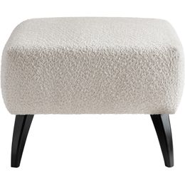 Polsterhocker Home Affaire "Lazio modern und bequem, schmale Armlehnen, tolle Detailverarbeitung", wei&szlig;, B:66cm H:44cm T:66cm, 100% Polyester, Hocker, Polsterhocker, zwei verschiedene Fu&szlig;farben w&auml;hlbar