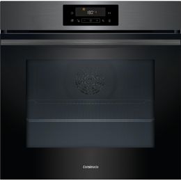 Constructa Einbaubackofen "CF3M28083", Energieeffizienz: A+ (A+++-D), grau, B:59,4cm H:59,5cm T:54,8cm, Back&ouml;fen, Trendiges Black Steel Glasdesign und Air Fry Heizart inklusive, Einbaubackofen