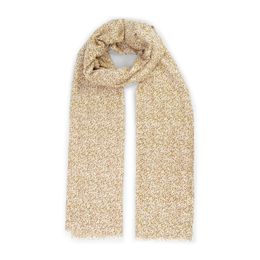 Modeschal Harpa "PEPPER", Damen, beige, goldfarben, Viskose, bedruckt, gebl&uuml;mt, mehrfarbig, Modet&uuml;cher, mit floralem Allover-Print und Metallic-Effekt