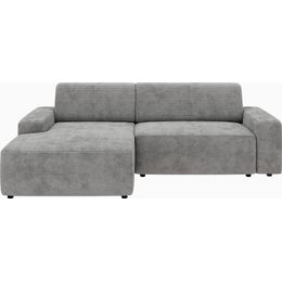 Ecksofa Trendmanufaktur "Wien, wahlweise mit Sitzvorschub und Bettkasten, Breite 246 cm", betongrau, B:246cm H:73cm T:162cm, 92%Polyester, 8%Polyamide, Sofas, Ecksofa, L-Form, in trendigem Cordstoff