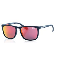 Sonnenbrille Superdry "Modell 996059", Herren, blau, matt, Sonnenbrillen Sonnenbrille, Form Karree/Eckig, Logoschriftzug auf B&uuml;gel, Injectionfassung