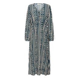 Midikleid Kaffe "Kleid KAestelle", Damen, Gr. 38, N-Gr, beige (sand dollar graphic stripe), Obermaterial: 100% Viskose CV., Kleider Midikleid