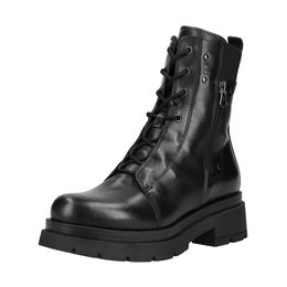 Schn&uuml;rstiefelette Nero Giardini "Nero Giardini Stiefelette Leder/Textil", Damen, Gr. 39, schwarz, Leder, Textil, Schuhe Schn&uuml;rstiefelette