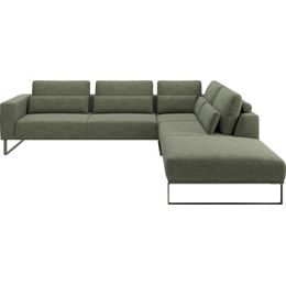Ecksofa Musterring "JUSTB PM100, stilvoller Lounge-Komfort von Musterring", oliv, B:308cm H:88cm T:290cm, 100% Polyester, Sofas, Ecksofa, Kollektion Bettina Zimmermann, optionaler Sitzvorzug & Fu&szlig;-Auswahl